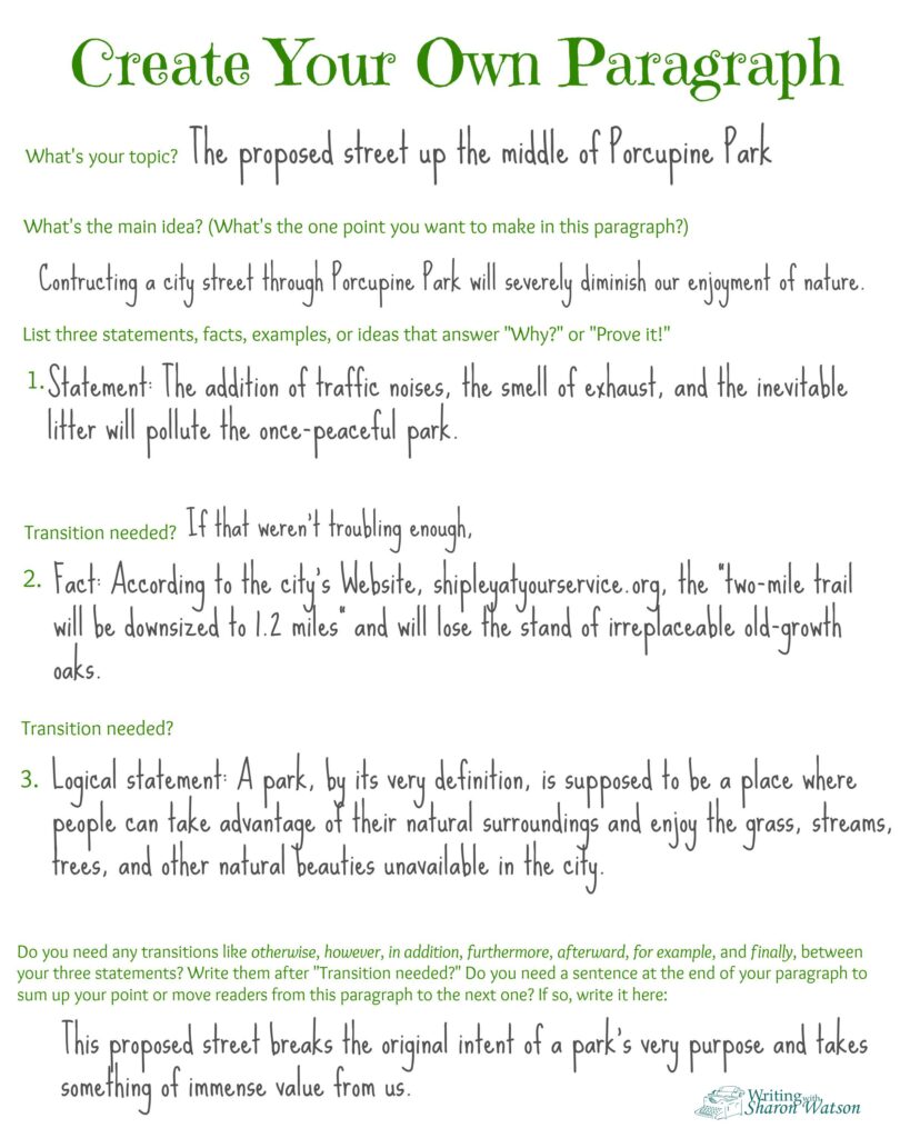 Paragraph Chart High School Paragraph Chart High School